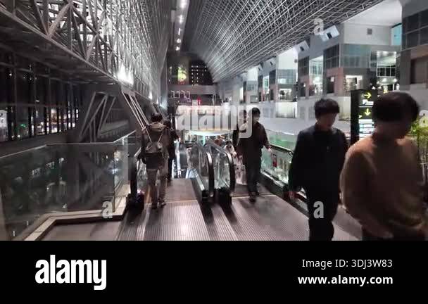 Interior of Crowded Kansai International Airport, Osaka, Japan, 22 ...