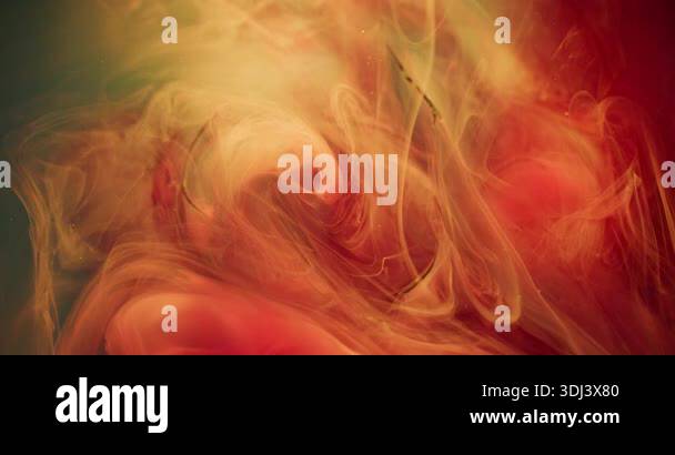 Paint fog drop. Acrylic water. Defocused pink orange blue color hot ...