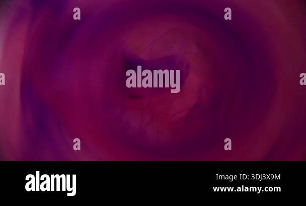 Defocused fume drop. Dye swirl. Red purple steam liquid paint ...