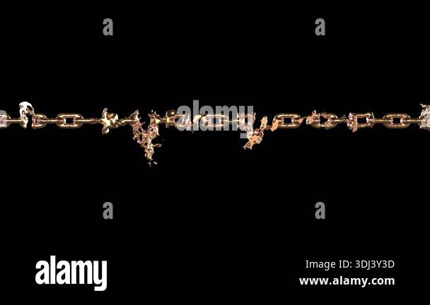 Chain Abstract Animation. 3d Simulation and Rendering. With Alpha ...