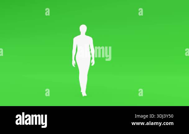 Human Silhouette Activities On Green Screen Stock Video Footage - Alamy