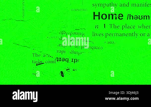 green screen ripped newspaper stop moton animation background Stock ...