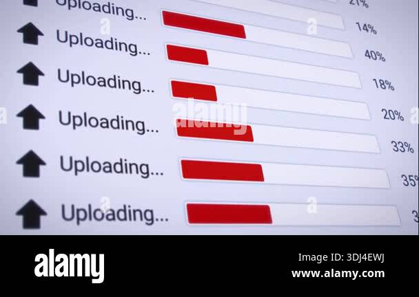 Video animation of the process of uploading multiple files from the ...