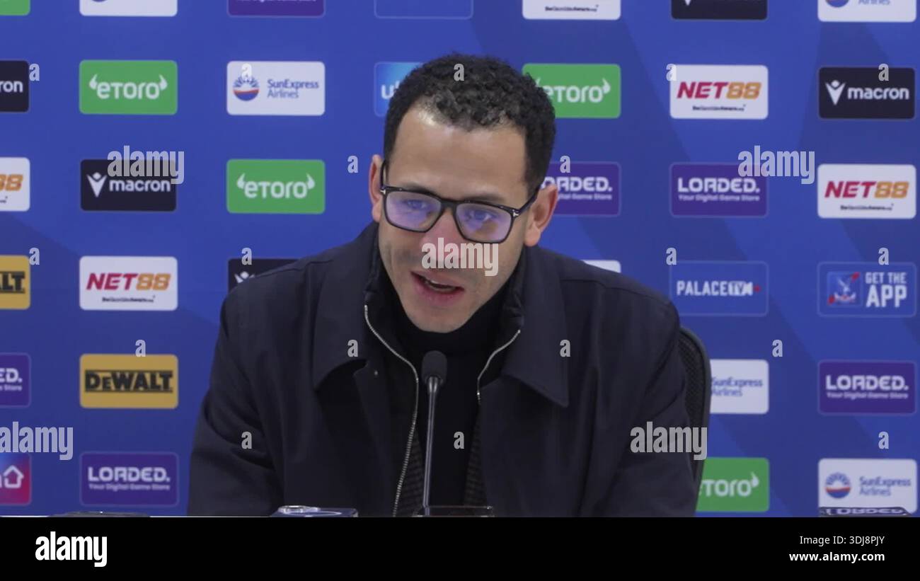 Crystal Palace v Chelsea: Liam Rosenior post-match against Crystal ...