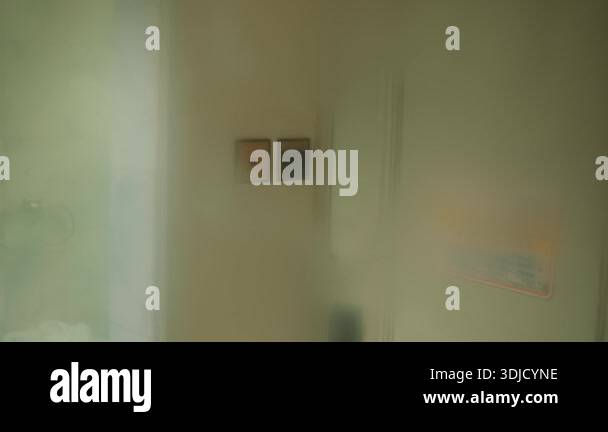 Abstract and blurry view of interior light switches and power sockets ...