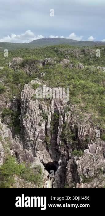 nature waterfalls cerrado of Gois Brazil ecology Stock Video Footage ...