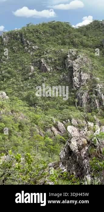 nature waterfalls cerrado of Gois Brazil ecology Stock Video Footage ...