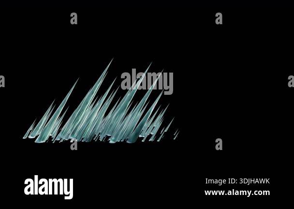 Ice Spike VFX Animation with Alpha Channel. Frost FX. Ice Crystal Spike ...