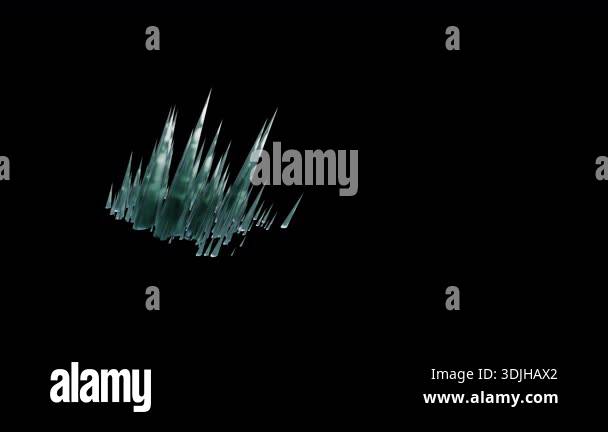 Ice Spike VFX Animation with Alpha Channel. Frost FX. Ice Crystal Spike ...