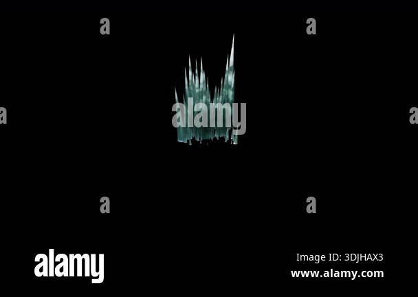 Ice Spike VFX Animation with Alpha Channel. Frost FX. Ice Crystal Spike ...