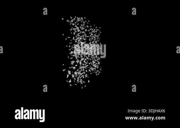 Letter Made of Letters with Alpha Channel. 3D Font. Alphabet Letter ...