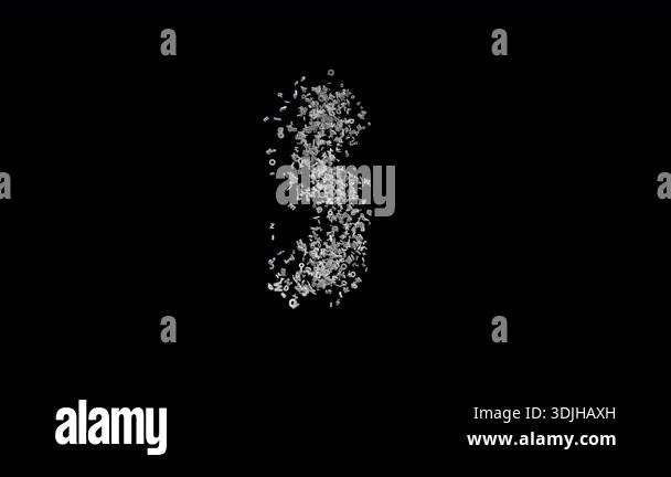 Letter Made of Letters with Alpha Channel. 3D Font. Alphabet Letter ...