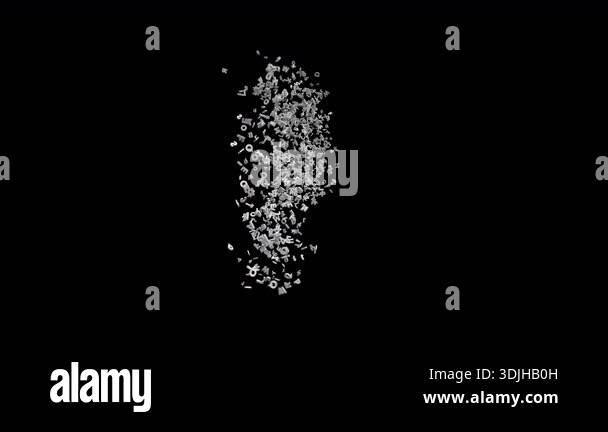 Letter Made of Letters with Alpha Channel. 3D Font. Alphabet Letter ...