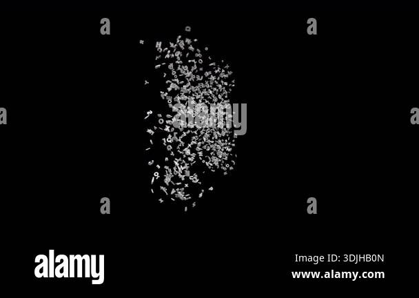 Letter Made of Letters with Alpha Channel. 3D Font. Alphabet Letter ...