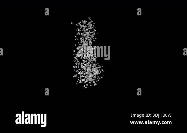 Letter Made of Letters with Alpha Channel. 3D Font. Alphabet Letter ...