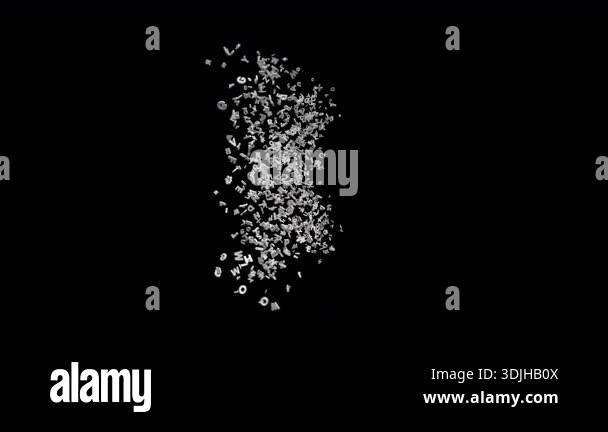 Letter Made of Letters with Alpha Channel. 3D Font. Alphabet Letter ...