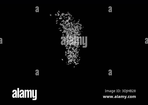 Letter Made of Letters with Alpha Channel. 3D Font. Alphabet Letter ...