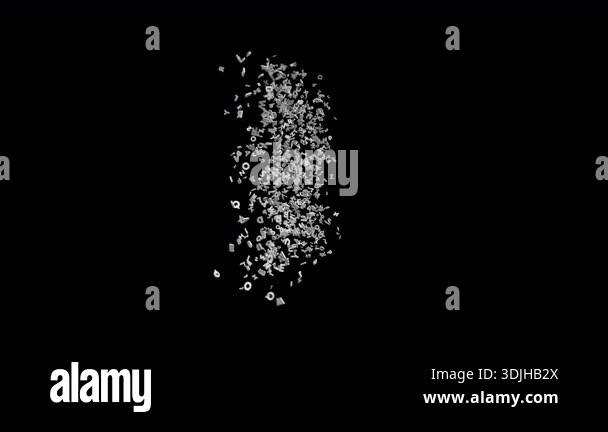 Letter Made of Letters with Alpha Channel. 3D Font. Alphabet Letter ...