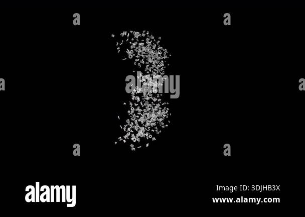 Letter Made of Letters with Alpha Channel. 3D Font. Alphabet Letter ...