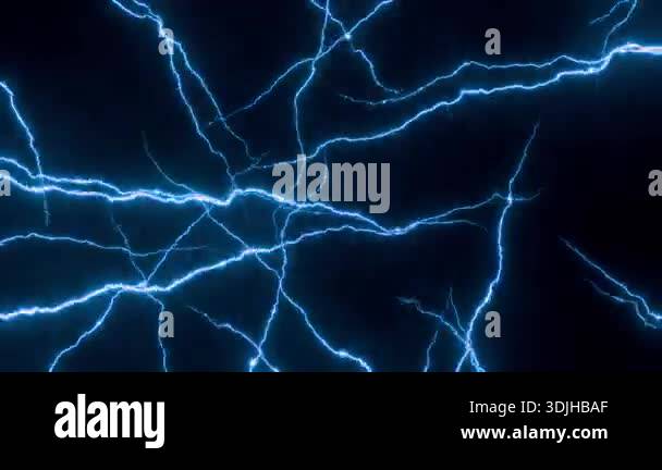 electric lightning visual effect against dark background Stock Video ...
