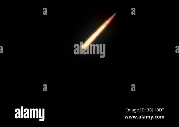 Meteor Hit with Alpha Channel. Asteroid Falling. Meteoroid Strike ...