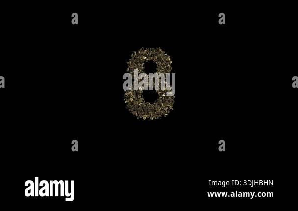 10 Second Countdown. 3D Countdown Design with Numbers. 10 to 0 Stock ...