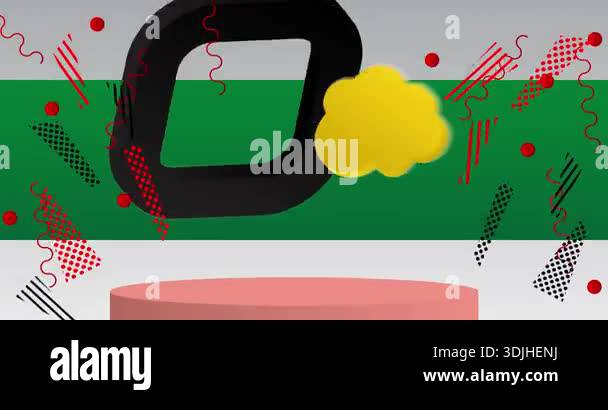 Mockup product display animation, cylinder pedestal podium. Stage ...