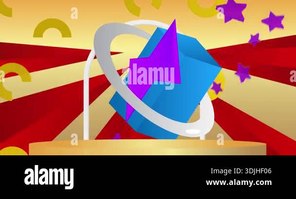 Mockup product display animation, cylinder pedestal podium. Stage ...