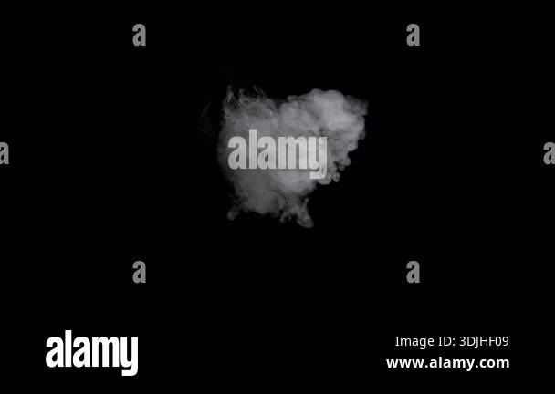Super Slow Motion Shot of Real Smoke Spreading Towards Camera Isolated ...