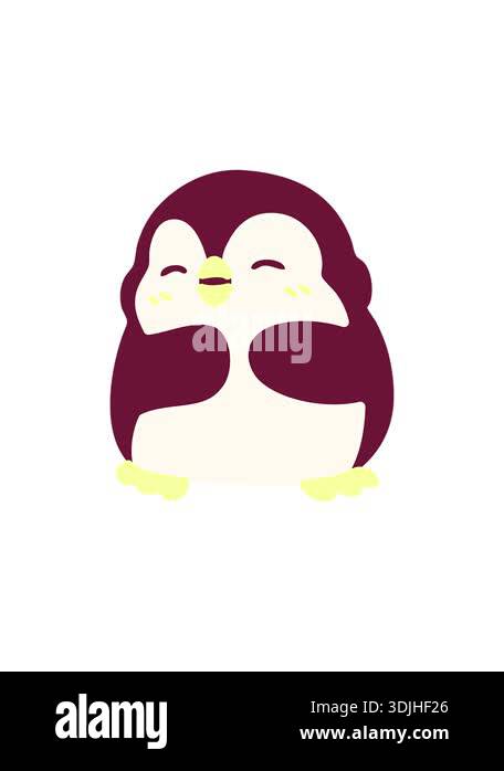 starburst effect animation of Cute Penguin in bright glow color Stock ...