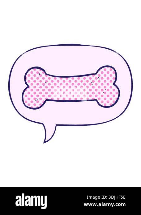 shaking motion animation of Cute cartoon drawing with speech bubble in ...