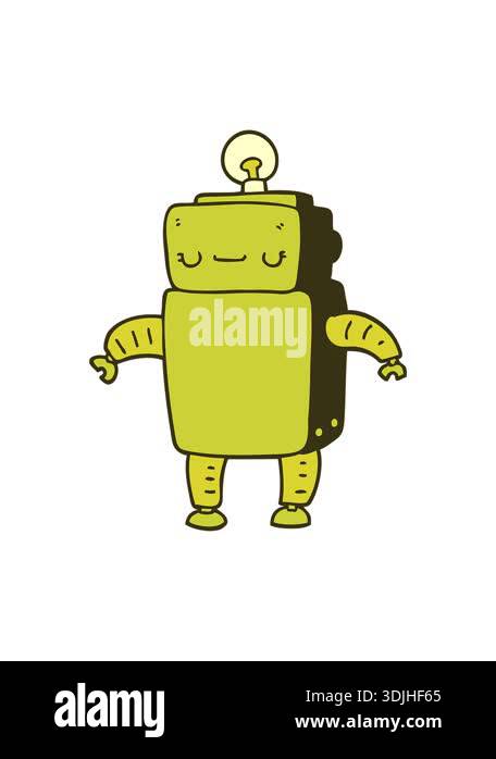 changing color animation of a cartoon robot Stock Video Footage - Alamy