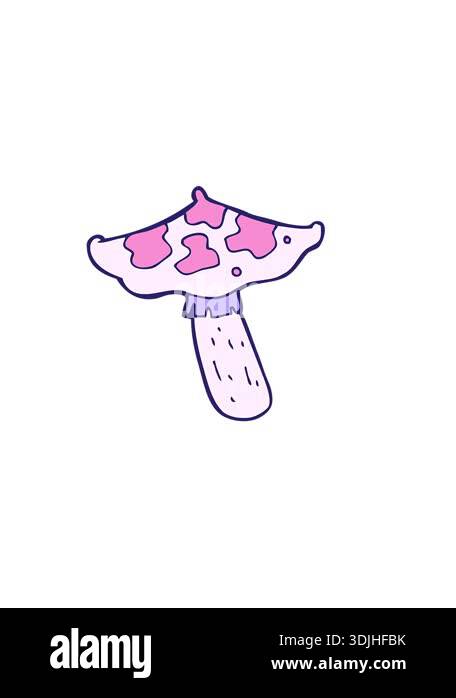 horizontally vibrating animation of cartoon toadstool design Stock ...