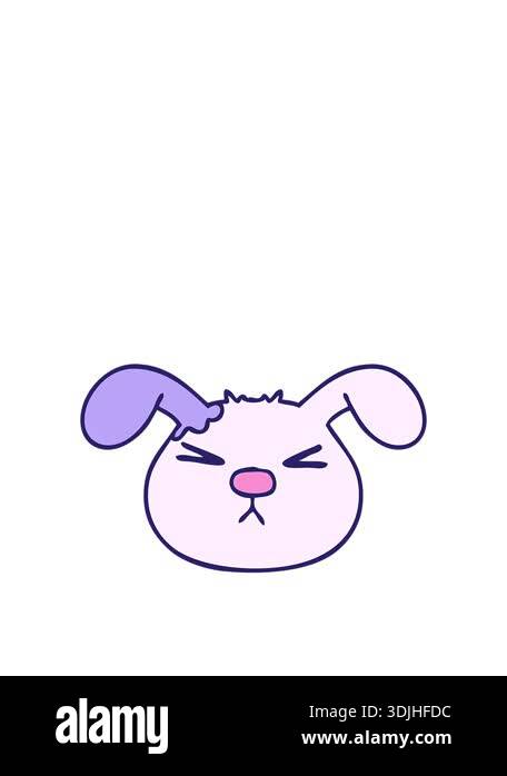 stretching up animation of hand drawn quirky cartoon dog face Stock ...