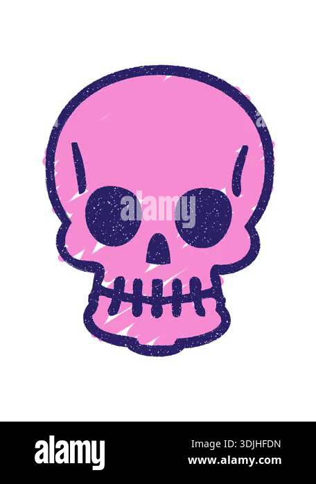 vibrating motion animation of a Spooky Skull Chalk Drawing Stock Video ...