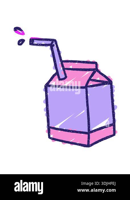 power up animation of Milk Carton Chalk Drawing Stock Video Footage - Alamy