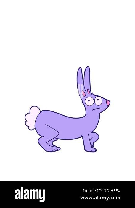 jumping motion animation of cartoon bunny rabbit Stock Video Footage ...