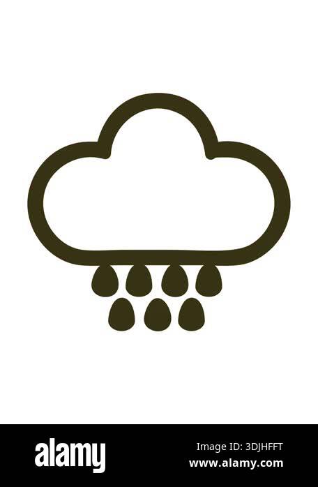 changing color animation of rain cloud symbol Stock Video Footage - Alamy