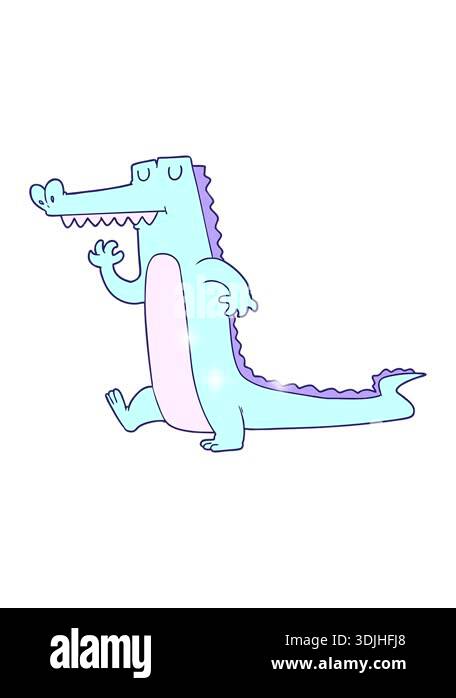 glitter effect animation of crocodile cartoon Stock Video Footage - Alamy