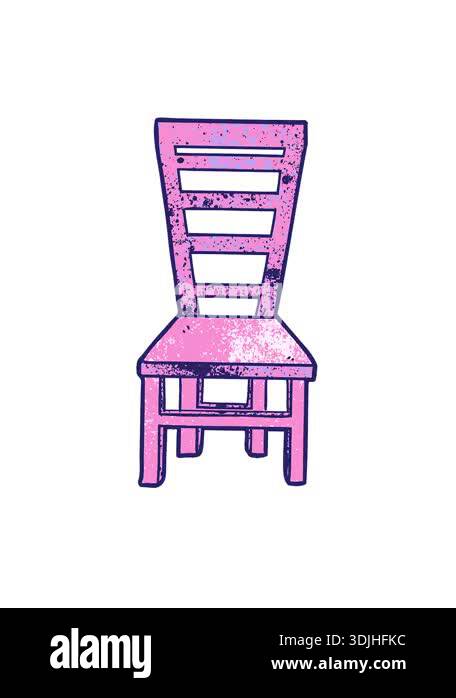 vibrating motion animation of old wooden chair cartoon Stock Video ...