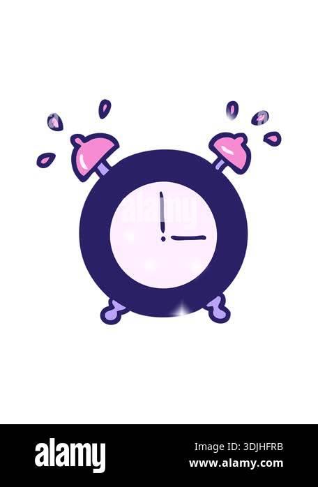 glitter effect animation of alarm clock Stock Video Footage - Alamy