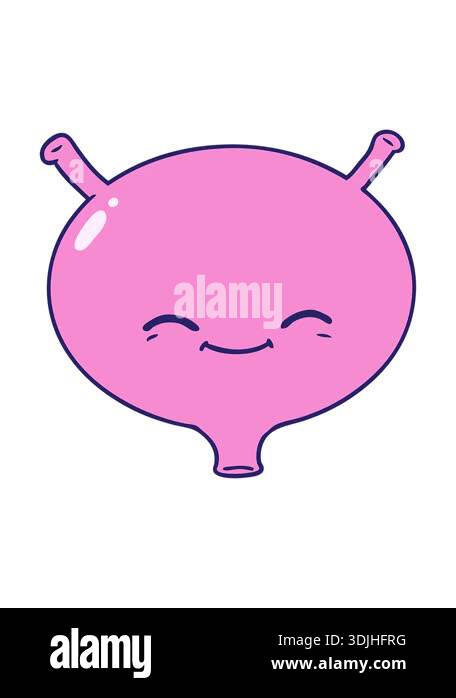 bob and pause animation of cartoon bladder doodle drawing Stock Video ...