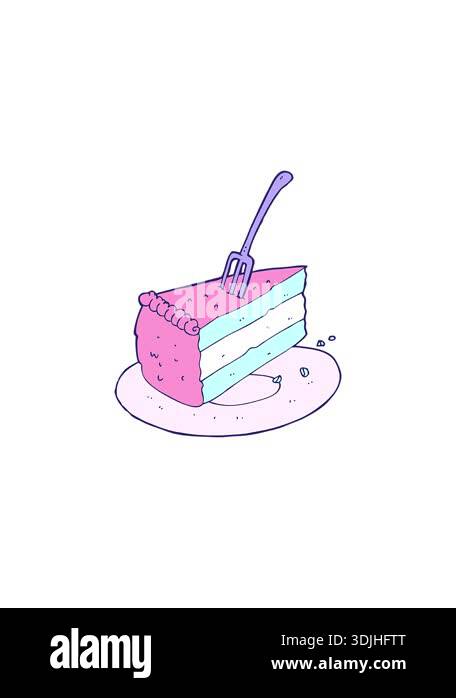 radioactive glowing animation of cartoon cake Stock Video Footage - Alamy