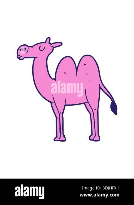 spinning motion animation of cartoon camel Stock Video Footage - Alamy