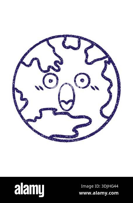 shaking motion animation of Earth planet Charcoal Drawing Stock Video ...
