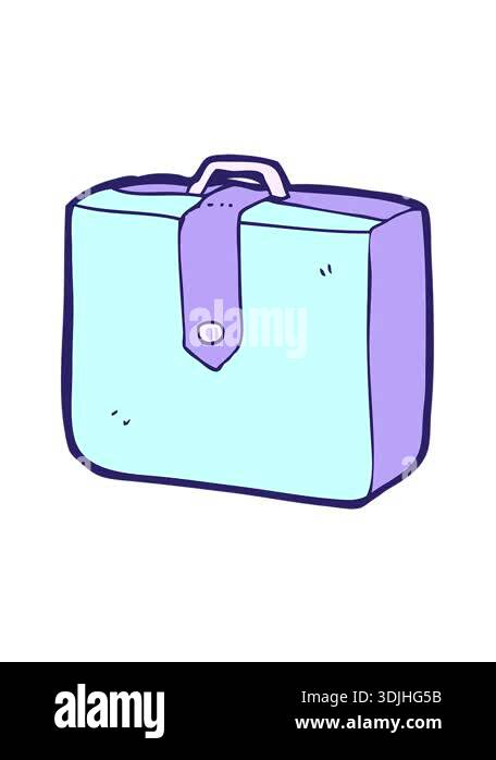 vibrating motion animation of suitcase cartoon Stock Video Footage - Alamy
