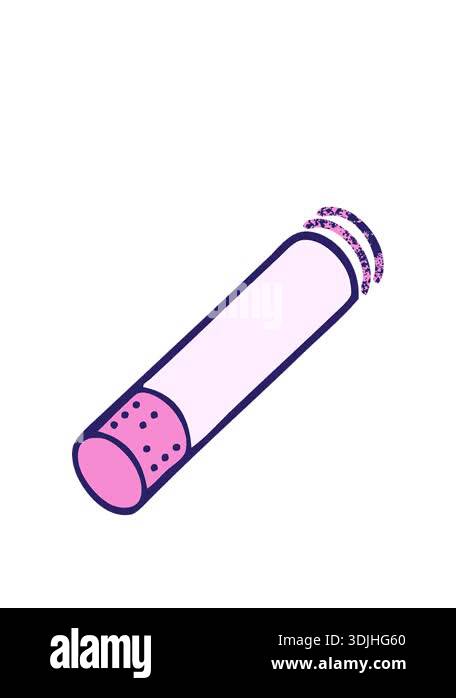 stretching up animation of retro grunge texture cartoon of a cigarette ...