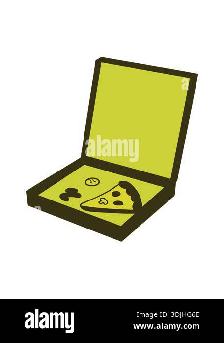 changing color animation of hand drawn doodle of a slice of pizza Stock ...