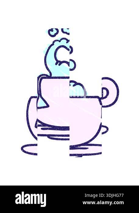 splitting motion animation of Tea Chalk Drawing Stock Video Footage - Alamy