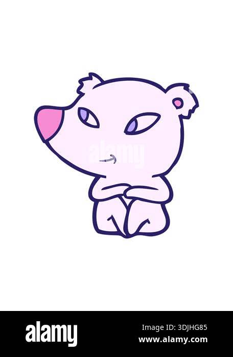 jiggle and pause animation of polar bear cartoon design Stock Video ...